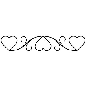 Quilting Stencils for Machine and Hand Quilting - 2 Quilting Stencils for Border Patterns - Heart Border Plastic Quilt Stencil Set with Guide