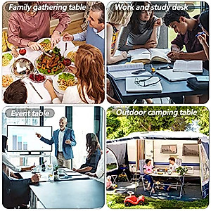 BestOffice 6FT Picnic Table Folding Table Camping Table Plastic Table Fold Up Table Lock for Party Event,White