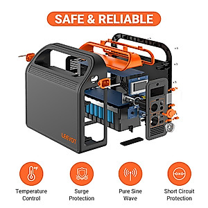 Portable Power Station 300W 288Wh Solar Generator With 60W USB-C PD Output 110V Pure Sine Wave AC Outlet Backup Lithium Battery Pack Fast Charge Protable Generator For Camping Outdoor Home