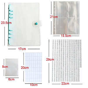 mollensiuer 1Pc Diamond-Paint Beads Storage Book Diamond-Paint Tools Kit Diamond-Paint Storage Diamond Container with Pockets, Self-Sealing Bags, Binder Pockets, Diamond-Paint Number Stickers, Blue