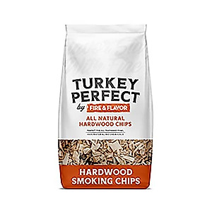 Fire & Flavor Turkey Perfect Premium All Natural Wood Chips for Smoker - Maple, Cherry, & Hickory Wood Chips - Smoker Wood Chips - Smoking Wood Chips - Smoker Chips - Smoker Accessories Gifts for Men