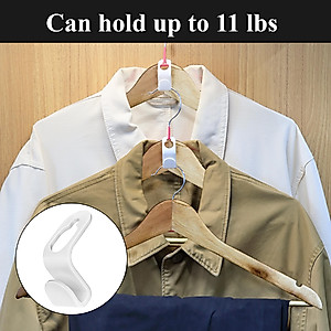 Hanger Connector Hooks – 50-Pack Clothes Hanger Connector Hooks – Space-Saving Hanger for Closet Organizer – Cascading Space Saver Hangers for Small Space Organization and Closet