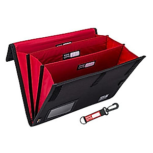 Rough Enough Expanding File Folder Document Bag Accordion File Organizer Accordian Filing Folders Case Portable Portfolio for Office Travel in Black Cordura