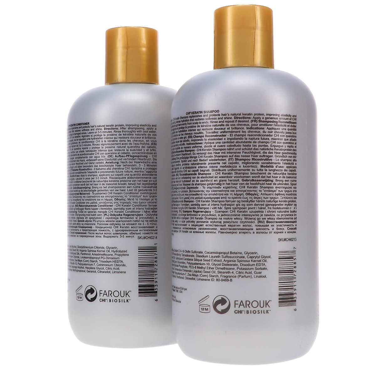 CHI Keratin Shampoo & Conditioner Set 12 OZ Each