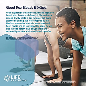 Life Extension Super Omega-3 Plus Epa/dha Fish Oil, Sesame Lignans & Olive Extract - Omega 3 Supplement - For Heart Health and Brain Support - Gluten Free, Non-GMO - 240 Easy-to-swallow Softgels