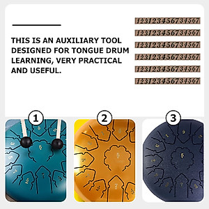 Vaguelly 6 Sheets Ethereal Drum Sticker Tool Stickers Scale Paper Appendix