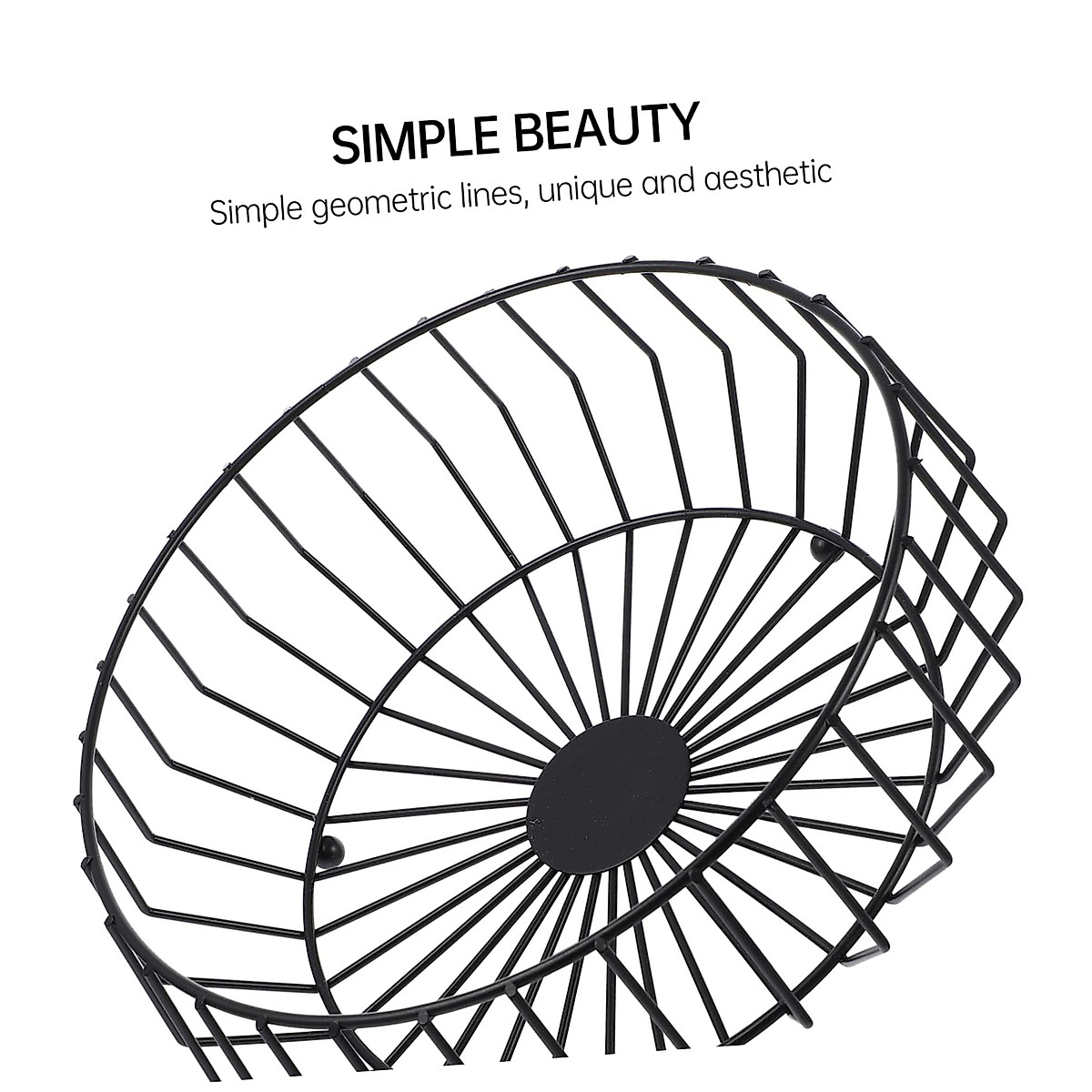 ADOCARN 1pc Iron Fruit Plate Wire Storage Baskets Wire Fruit Storage Basket Wire Vegetable Basket Kitchen Iron Food Basket Round Utensil Tray Tea Table Fruit Basket Candy Metal Dessert