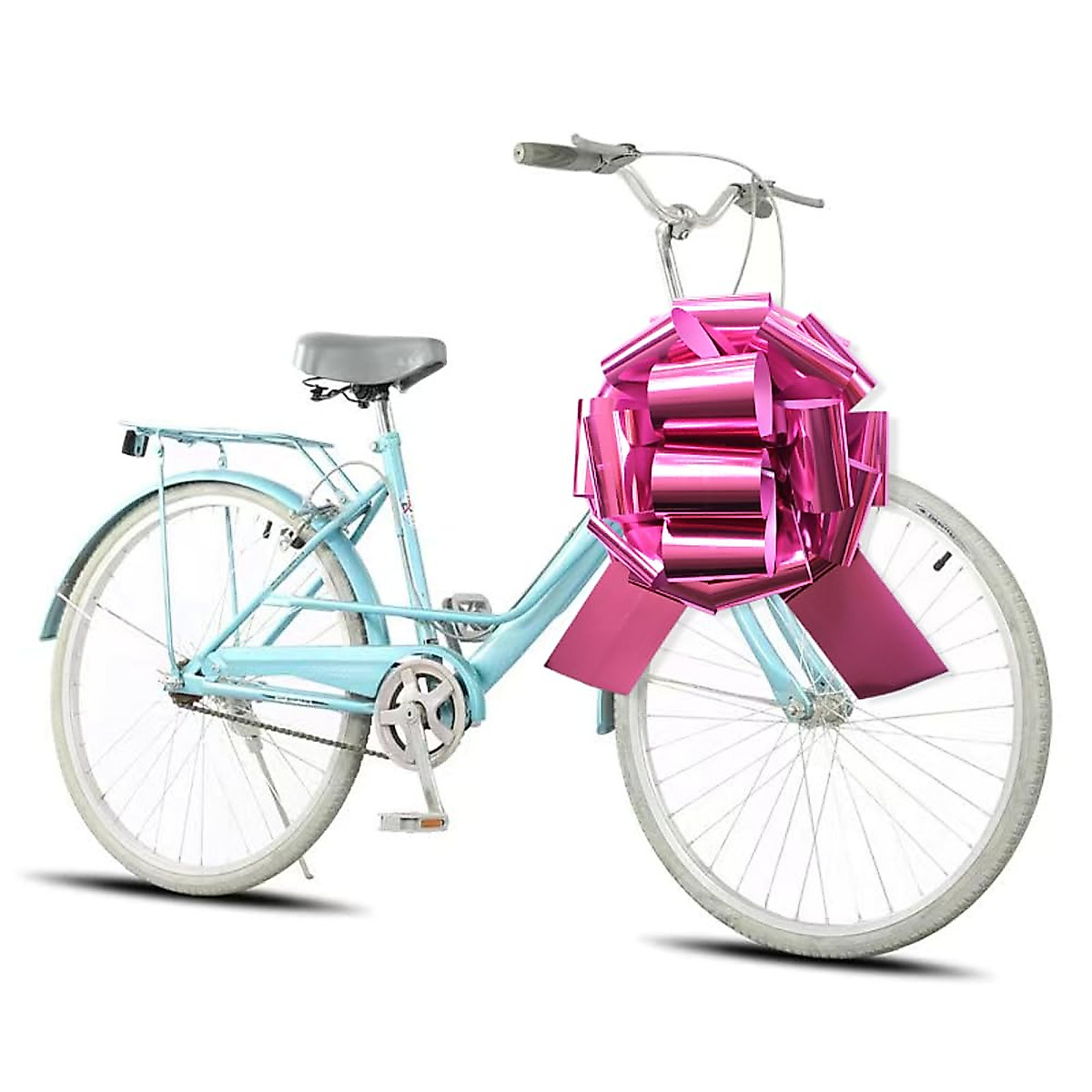 1Pcs 14 InchGiant Gift Bow, Giant Pink Car Bow Large Gift Bow for Large appliances,Bikes,Table Decorations and Party Events Decoration (Pink)