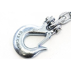 Red Hound Auto 2ea 5/16 Inches x 36 Inches Trailer Heavy Duty Safety Chains Slip Hook 10,000 lb Pair