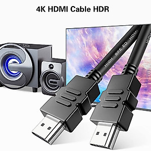 4K HDMI Cable 4.9 ft High Speed HDMI Cord for 5G WiFi Projector Video Accessories Laptop, Monitor, PS5, PS4, Xbox One, Fire TV, & More