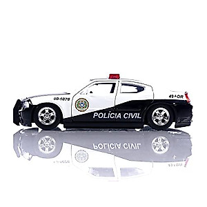 Fast & Furious 1:24 2006 Dodge Charger Police Car Die-Cast Car, Toys for Kids and Adults