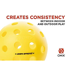 Onix Fuse G2 Outdoor Pickleball Balls - Yellow and Neon Pickleballs - 3 and 6 Packs of Pickleball Balls