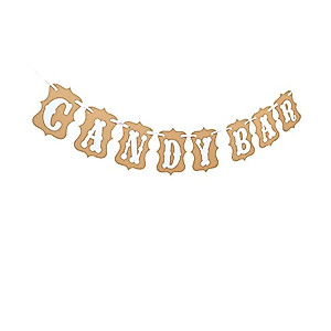 Candy Bar Party Banner,Wedding Party Reception Buffet Decoration Photography Banner Prop (White)