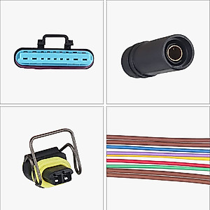 WMPHE Compatible with 2 Valve Cover Gaskets + Inner Injector Glow Plug Harness with Relay + 8 Glow Plugs Ford F250 F350 E250 E350 Diesel Powerstroke 7.3L 1999 2000 2001 2002 2003, OEM F81Z-6584-AA