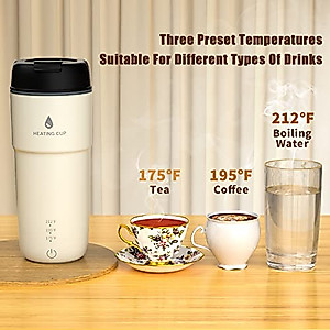 PWAYTEK Travel Electric Kettle Small Stainless Steel, Portable Quick-Boil Electric Kettle, 350ml Mini Travel Kettle, Portable Anti-Dry Kettle, with 3 Preset Temperatures Auto Off and Quick Boiling