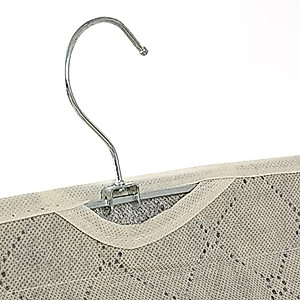 Jwukiie Wall-Mounted Carrying Bag and Wallet’s Storage Bag, with 4 Space-Saving Bag Storage Systems，Handbag Storage Hanging Bag for Wardrobe Closet (Pack of 2 Beige)