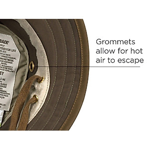 Tilley TWC7 Washable Outback Waxed Cotton Sun Protection Guaranteed for Life Hat (Green, 7 3/8)