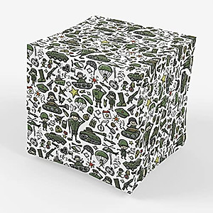 Stesha Party Military Present Gift Wrapping Paper - Folded Flat 30 x 20 Inch - 3 Sheets