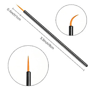 Akstore Disposable Eyeline Mascara Brushes Eyelash Brush Wands Applicator Makeup Brush Tool Kits (Black-Yellow 200PCS)