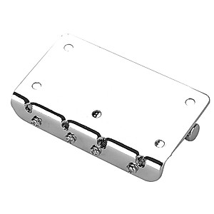 4 String Hardtail Bridge, Bass Bridge Saddles for Fender Precision 4 Saddle Hardtail 80mm Metal Tailpiece Electric Bass Bridge Replacement Accessory(Silver)