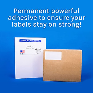 Premium Label Supply White Sticker Address Labels – 2” x 4" – Laser/Inkjet Compatible – (10 Labels/Sheet), 25 Sheets – 250 Total Adhesive Labels