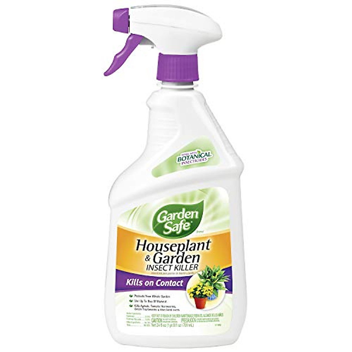 Garden Safe Brand Houseplant & Garden Insect Killer, Ready-to-Use, 24-Ounce, 4-Pack
