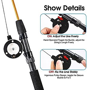 9 PCS Cat Fishing Pole Toy, Retractable Cat Feather Toys with Cat Wand Plush Fish Worm Feathers with Bells Catnip Interactive Cat Teaser Toys for Kitten Cat