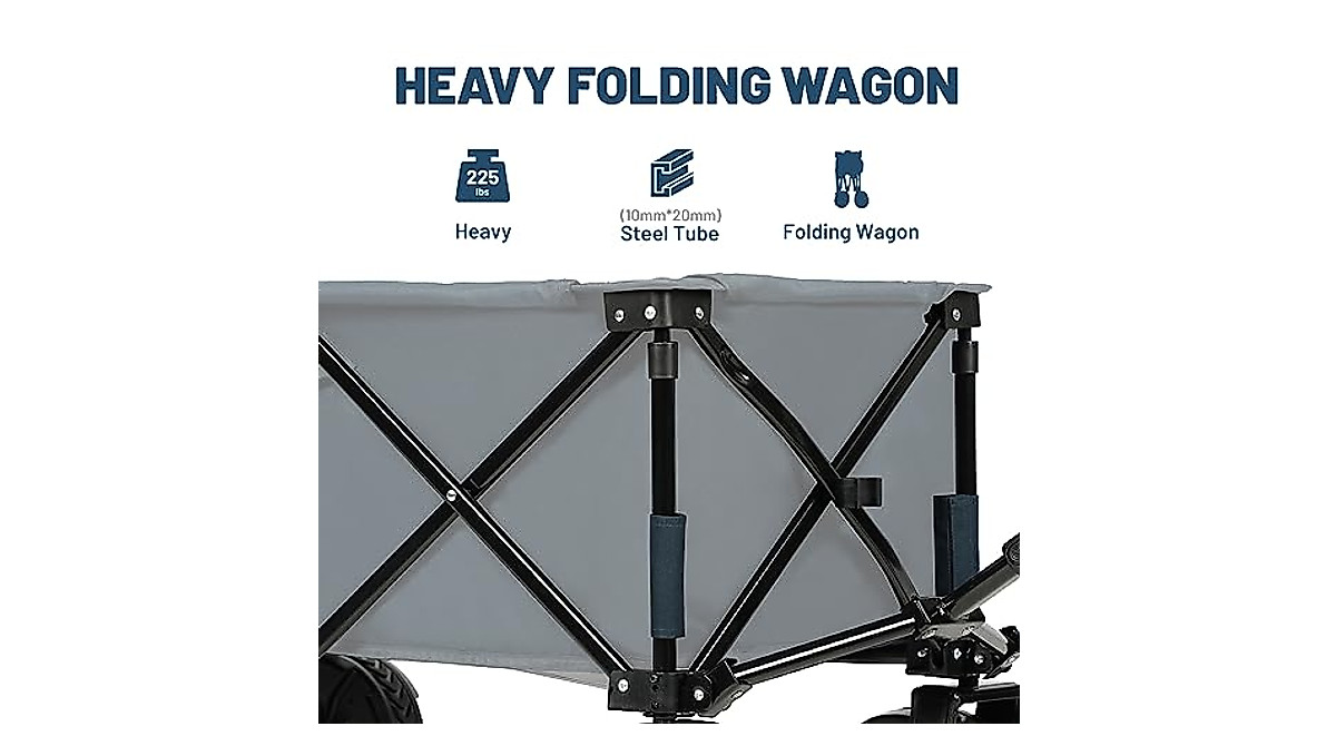 TIMBER RIDGE Collapsible Wagon for Camping & Shopping | Heavy Duty All ...
