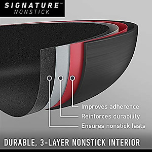 Calphalon Nonstick Frying Pan with Stay-Cool Handles, Dishwasher and Metal Utensil Safe, PFOA-Free, 10-Inch, Black