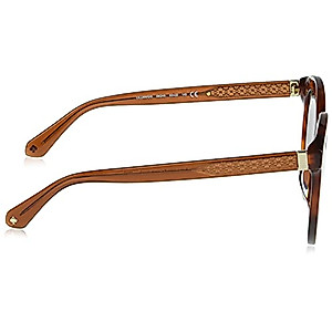 Kate Spade New York Women's Lillian/G/S Oval Sunglasses, Brown/Brown Gradient, 53mm, 22mm