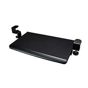 Desk Tray Add-on - CTA Desk Add-on Bundle with Keyboard Tray, Desk Organizer, Heavy-Duty Metal Keyboard, Mouse Tray, Organizer Tray Compartments, and Cable Routing Column (PC-DAB) - Black