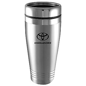 Au-TOMOTIVE GOLD Stainless Steel Travel Mug for Toyota Highlander (Silver)