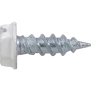 HILLMAN 35263 White Painted Hex Washer-Head Self-Piercing Screws (#7 x 1/2") - 100 pieces