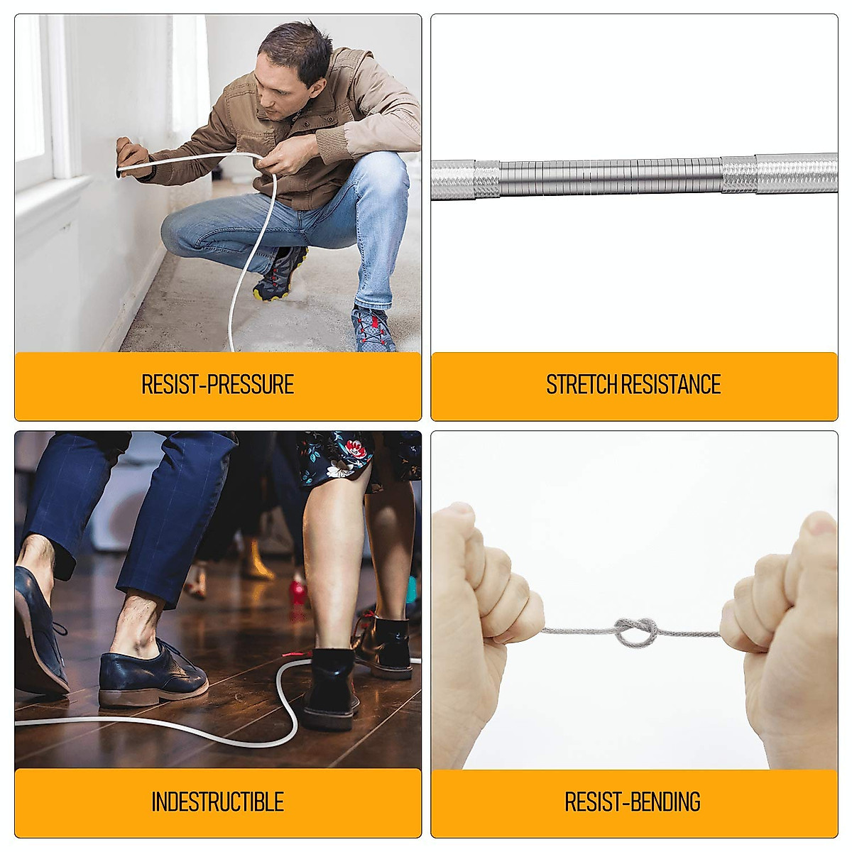 RUIPRO 4K HDMI Ultra Thin Fiber Optic Cable 50ft 4K60Hz HDMI2.0b High Speed 18Gbps HDMI Cord Support HDR10 HDCP2.2/2.3 Slim and Flexible 15m