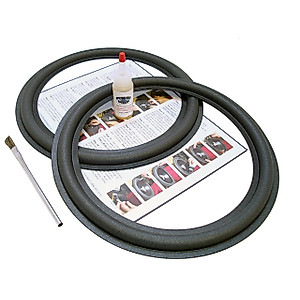 Springfield Speaker 12" Subwoofer Foam Surround Edge Repair Kit - 2 Speaker Kit - Only Compatible with JL Audio 12W3 and 12W3v2