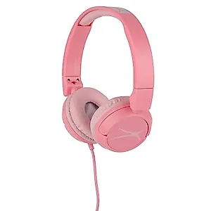 Altec Lansing Over The Ears Kids Headphones - Volume Limiting Technology for Developing Ears, Ages 6-9, Perfect for Learning from Home, Pink