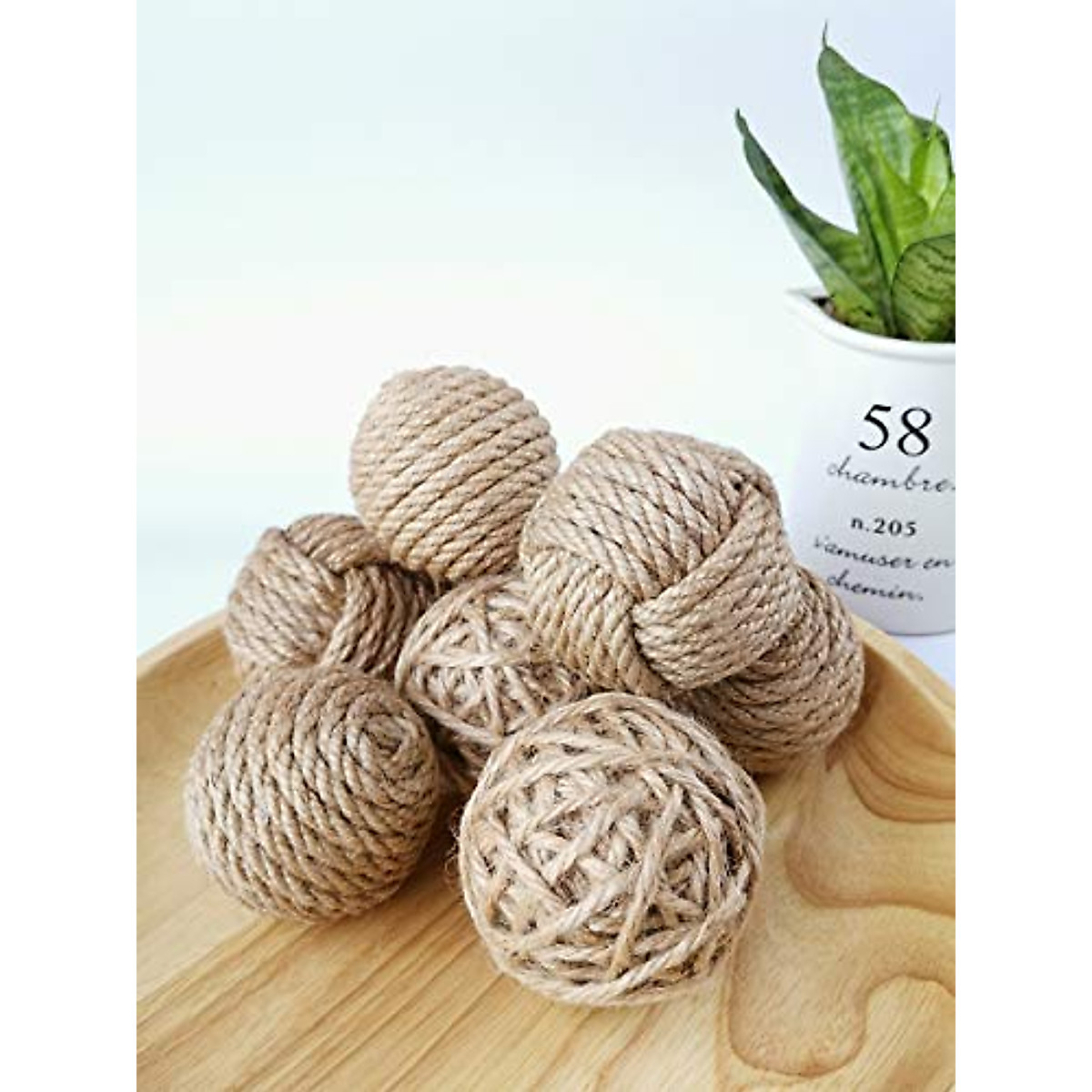 Elkpruu Orbs Decorative Balls Set of 8 for bowls, Perfect Decorative Balls of Vase Filler for Farmehouse Christmas Ornaments 2020