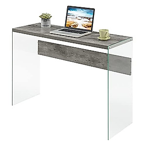 Convenience Concepts SoHo Console Table/Desk, Faux Birch/Glass