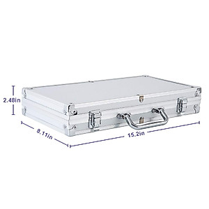 Poker Chip Set - 300PCS Poker Chips with Aluminum Case, 11.5 Gram Chips for Texas Holdem Blackjack