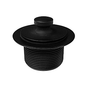 Westbrass Twist & Close Tub Trim Set with One-Hole Overflow Faceplate, Matte Black, D94-62