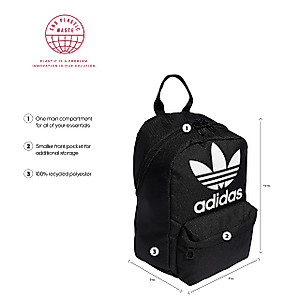adidas Originals Small National Mini Backpack, Black/White, One Size