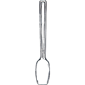 Carlisle FoodService Products Plastic Solid Spoon, 9 Inches, Clear, (Pack of 12)