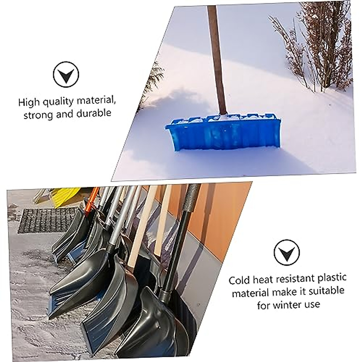 SUPVOX Snow Scraper Snow Remover for Driveway auto Snow Brush Winter Brush for car Snow Removal Brush extendable Snow Brush Manual Snow Pusher Snow Device The roof Plastic White