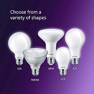 PHILIPS LED Flicker-Free Frosted Dimmable BR30 Light Bulb - EyeComfort Technology - 650 Lumen - Soft White (2200K) - 7.5W=65W - E26 Base - Title 20 Certified - Ultra Definition - Indoor - 4-Pack