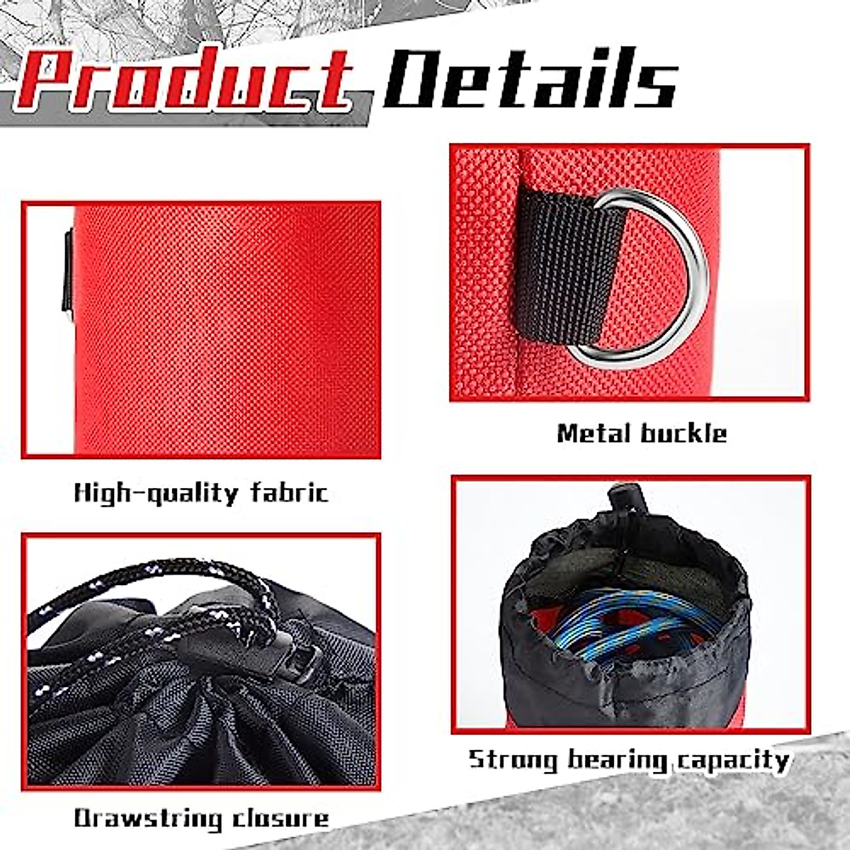 Tanlade 2 Pcs Arborist Throw Bag Throw Line Storage Bag Drawstring Safety Throw Rope Rescue Bag for Tree Rock Climbing High Limb Throwing