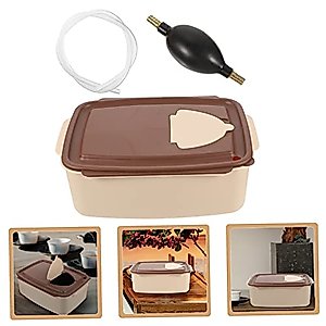 KICHOUSE 1 Set Tea Residue Bucket with Lid Tea Residue Filter Bucket Container with Lid Table Top Bin Garbage Can Mini Containers Small Wastebasket Drain Tray Office Desktop Pp