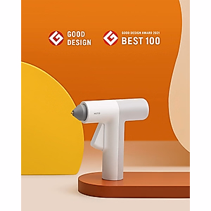 HOTO Cordless Hot Glue Gun, 10 Glue Sticks, 30S Heating Fast, USB Rechargeable Melt Glue Gun, Smart-Power-off Glue Gun, Perfect for Crafts, DIY Arts, Quick Home Repairs
