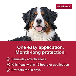 K9 Advantix Flea, Tick & Mosquito Prevention for Dogs Over 55 lbs. | Flea Drops for Extra Large Dogs | Apply Monthly | 2 Treatments