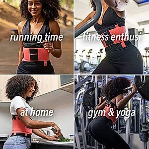 ellostar Women's Waist Trainer: Sweat Band for Belly Fat, Tummy Control, Back Support, Workout Shapewear, Weight Loss Aid X-Large, Pink