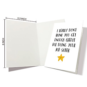 Nchigedy Funny Boss's Day Card for Men Women, Humorous Boss's Day Gift for Boss, Boss's Birthday Card, Retirement Card for Boss Coworkers